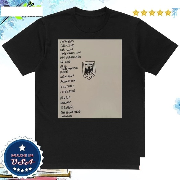 ConanGDesigner | Shirts | Kanye West X Ty Dolla Sign Tracklist Vultures ...